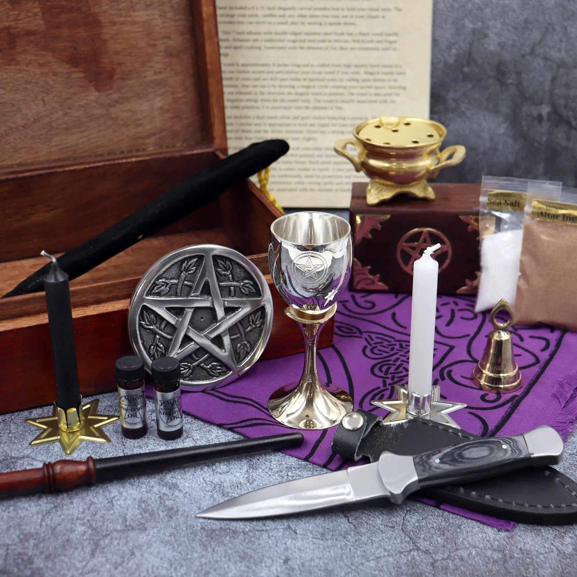Ritual Altar Tool Sets for Wicca, Witchcraft | 13 Moons Altar Supplies