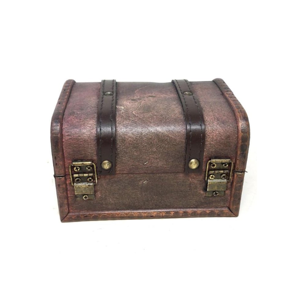 Wood & Leather Treasure Chest | Retro Storage Boxes | 13 Moons