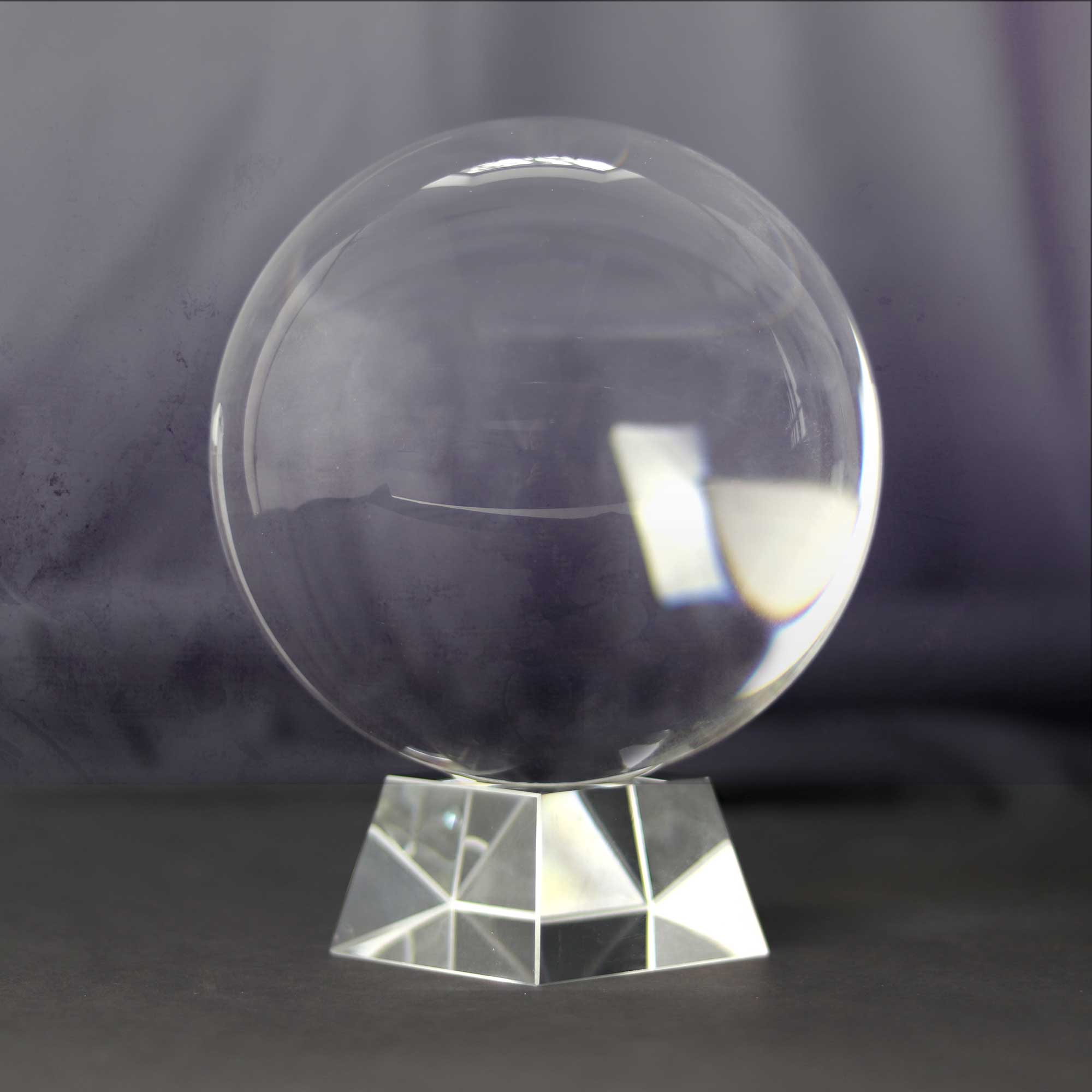 6 inch Clear Crystal Ball with Display Stand