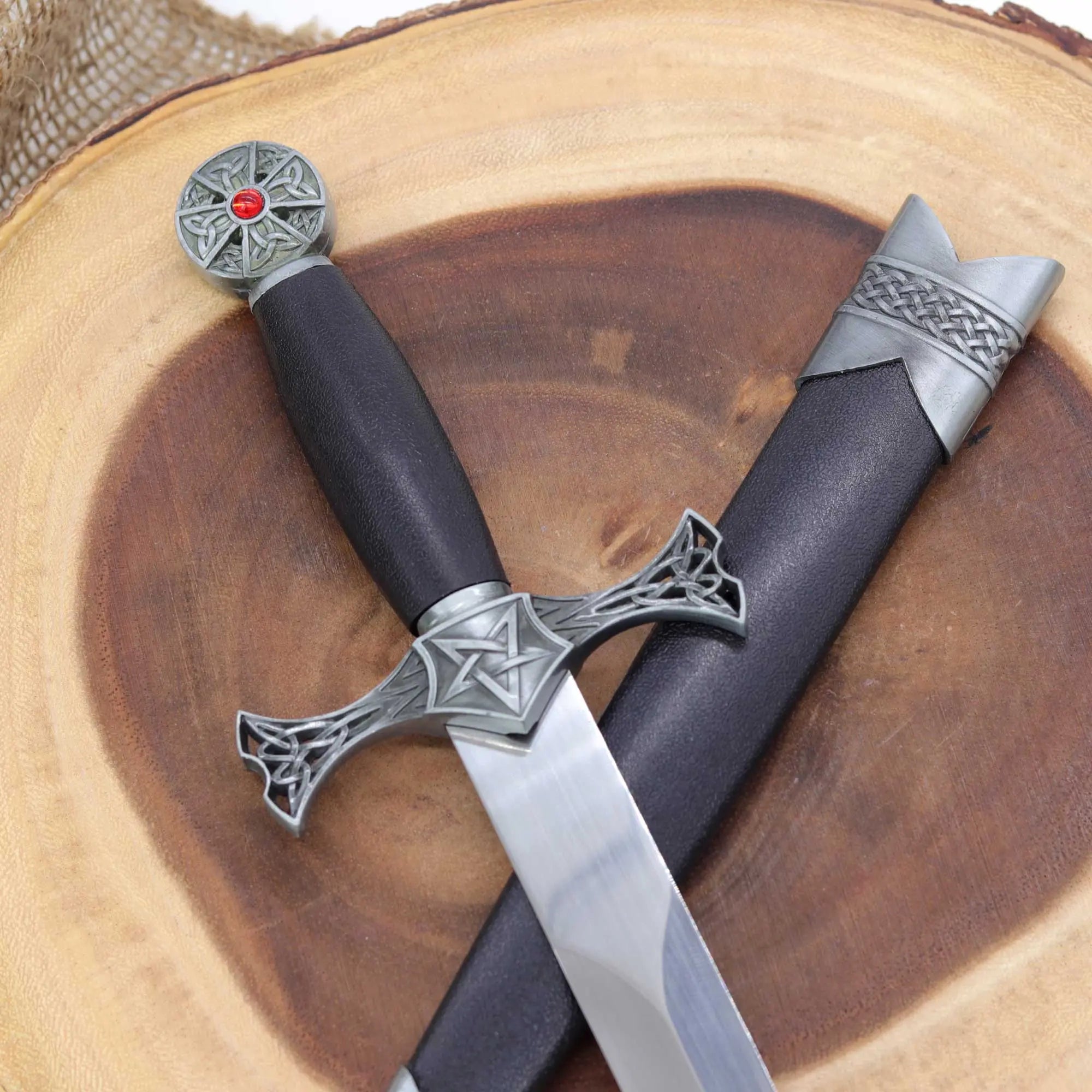 Elemental Power Athame with Intricate Celtic Design