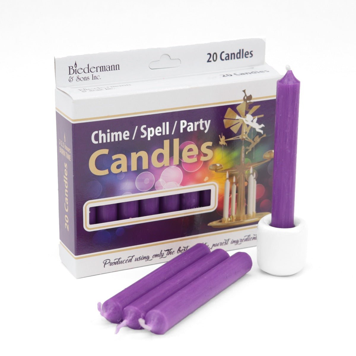 4 inch Ritual Purple Chime Candle Box of 20