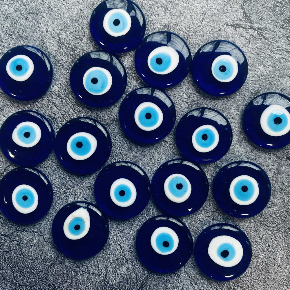 Glass Evil Eye Palm Stone