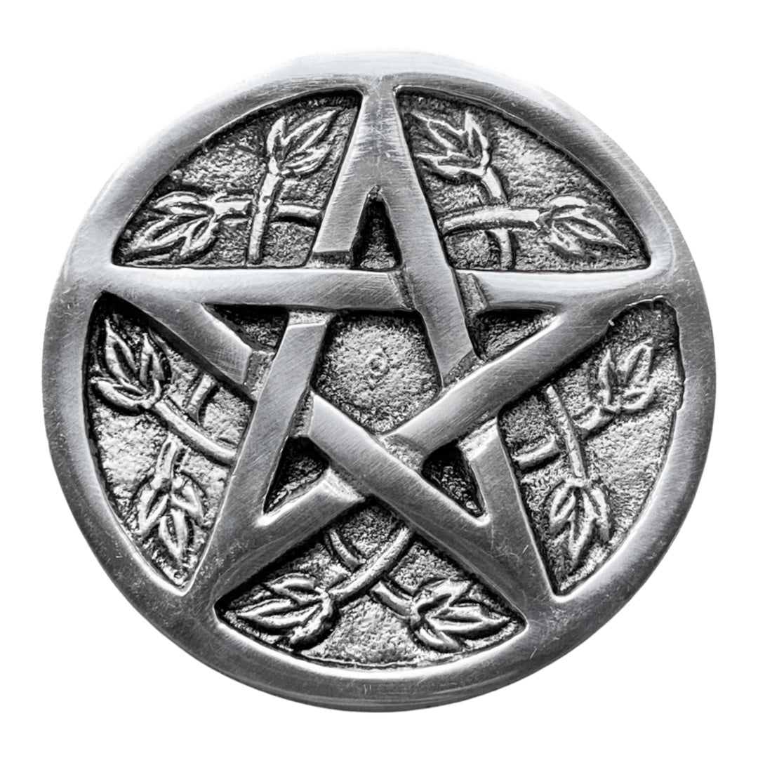 Silver Plated Pentacle Altar Tile