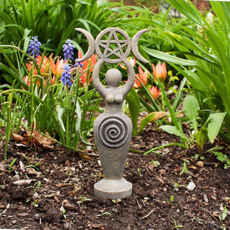 Triple Moon Pentacle Spiral Goddess